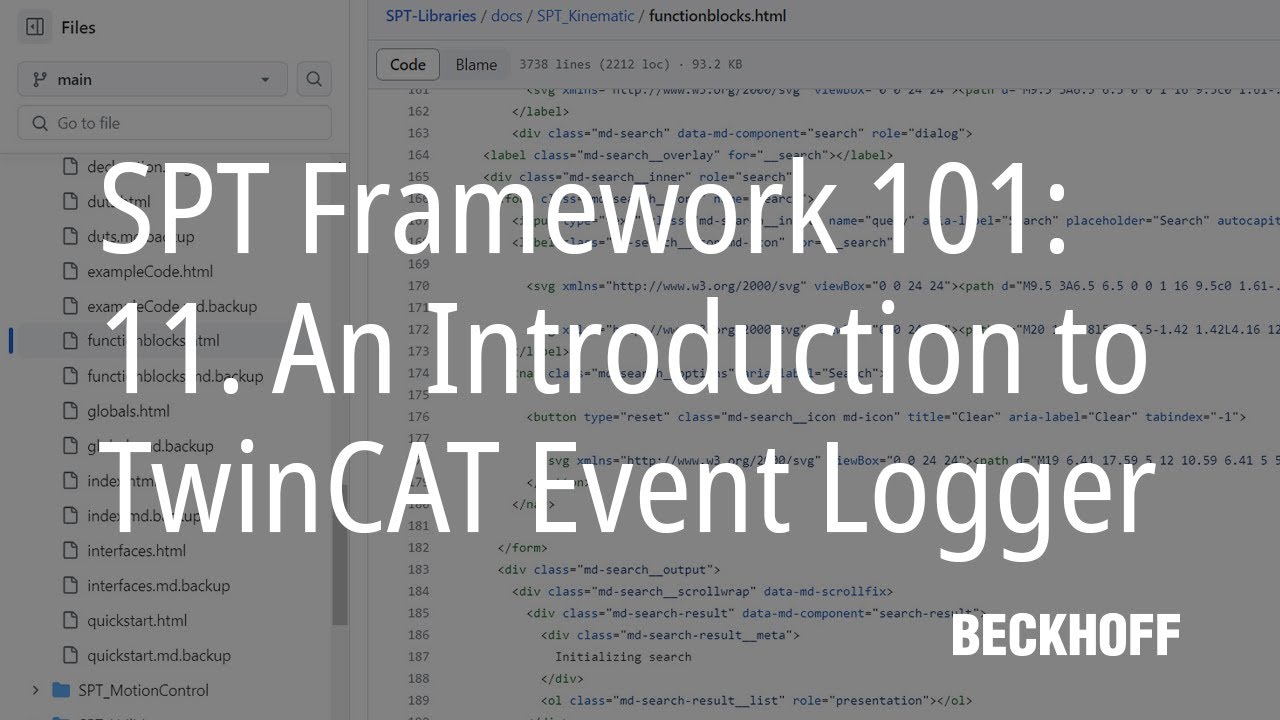 An Introduction to TwinCAT Event Logger | SPT Framework 101, part 11 - YouTube