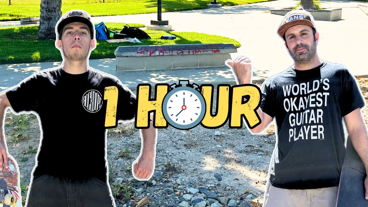 1 Hour on the DIY Parking Block Ledge! - YouTube