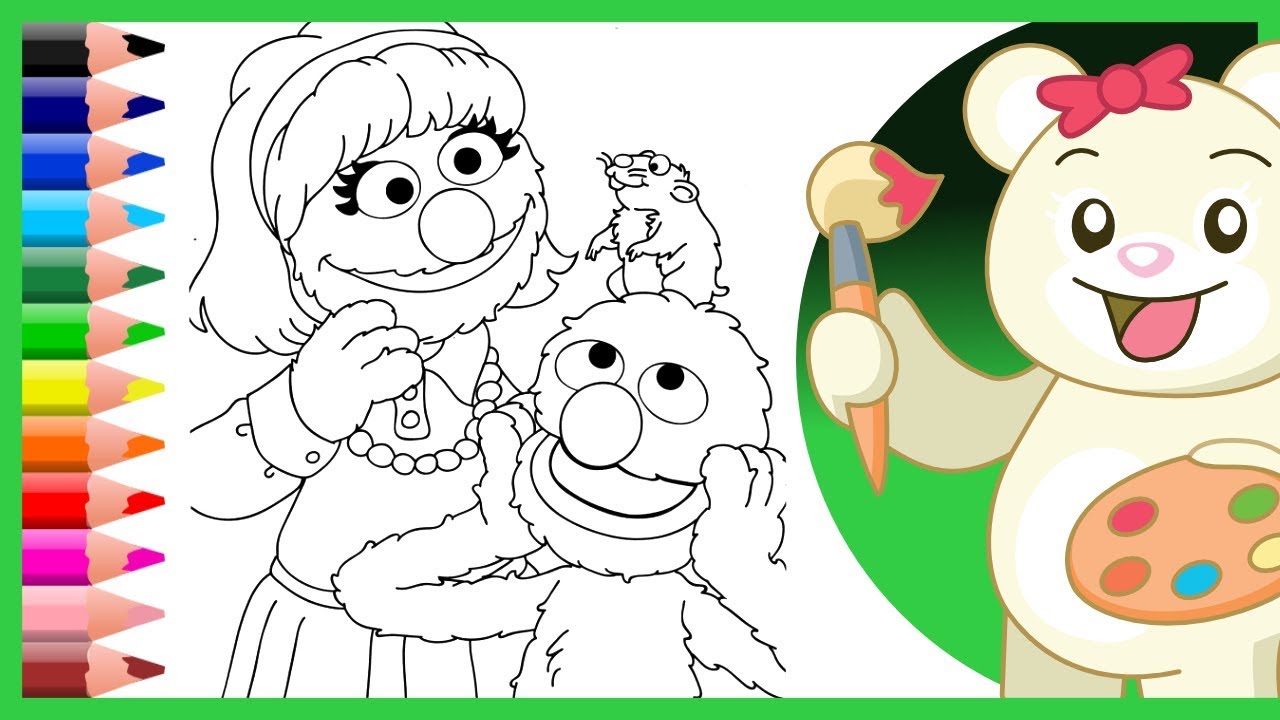 Grover and His Mommy Find a Mouse - Kids Learn Colors - Coloring for ...