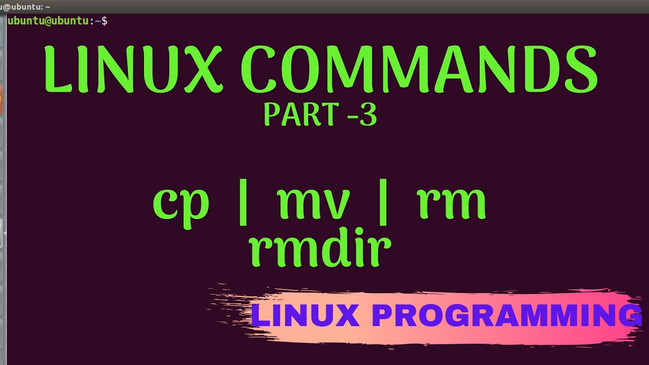 Linux Commands File And Directory Management Part 3 Linux Programming Youtube 3531