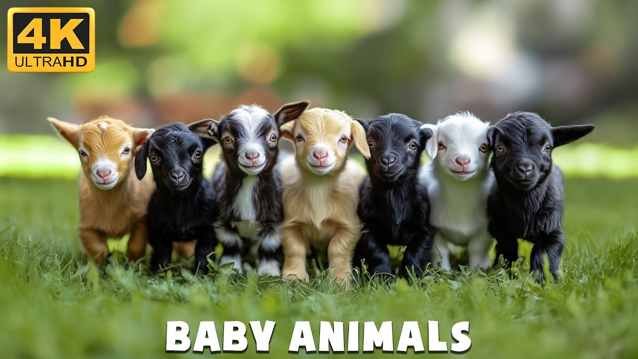 Baby Animals 4K UHD - Capture fun moments of little animals playing ...