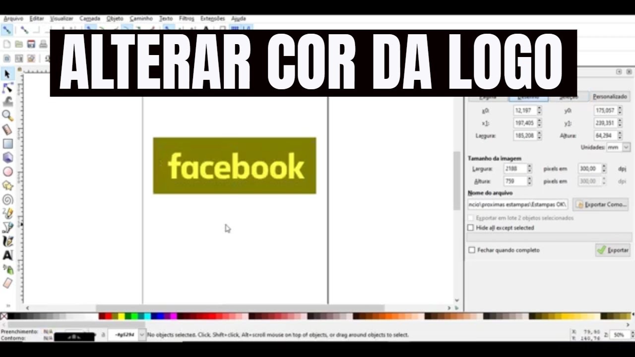 COMO ALTERAR COR DE LOGOTIPO COM INKSCAPE TUTORIAL - YouTube