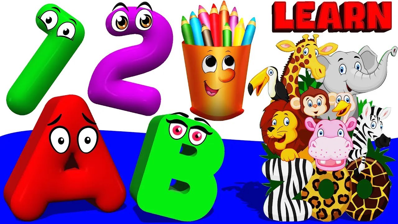 Toddlers Learning For 3 Year Olds | ABC, 123, Animal and Colors ...