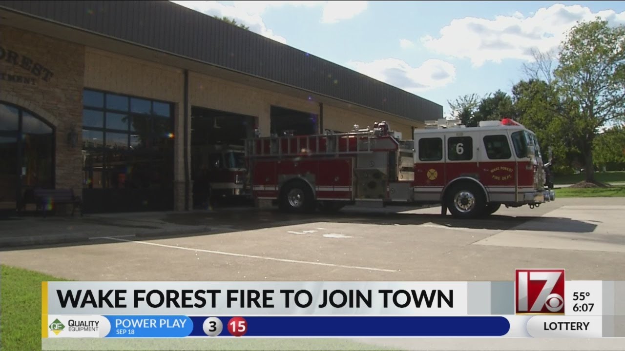 Wake Forest Fire Department to join Town of Wake Forest - YouTube