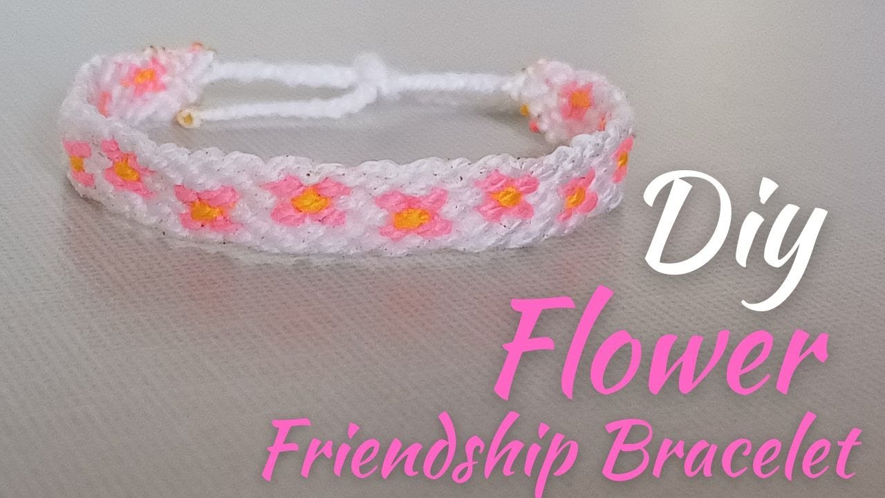 DIY Flower Friendship Bracelet.How to Make Flower Bracelet.Easy for ...