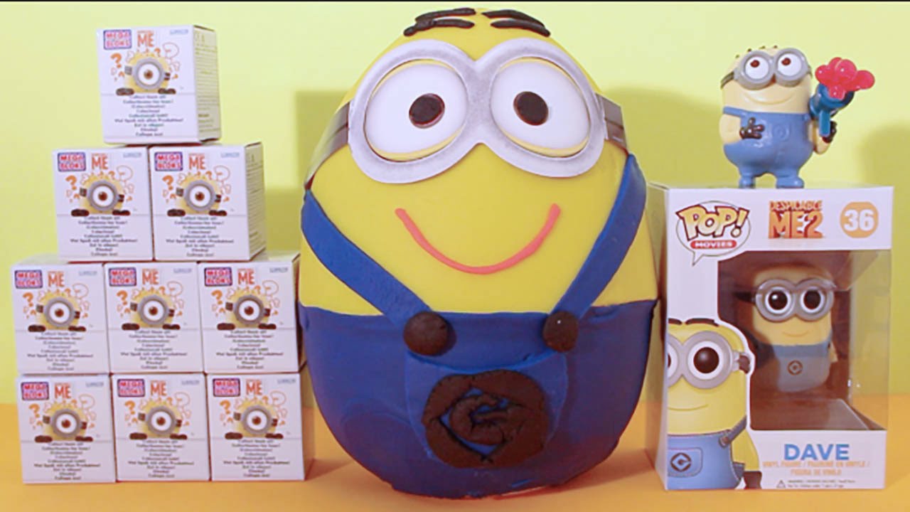 Giant Minion Surprise Egg Play Doh Despicable Me Funko Pop Mystery Mini ...
