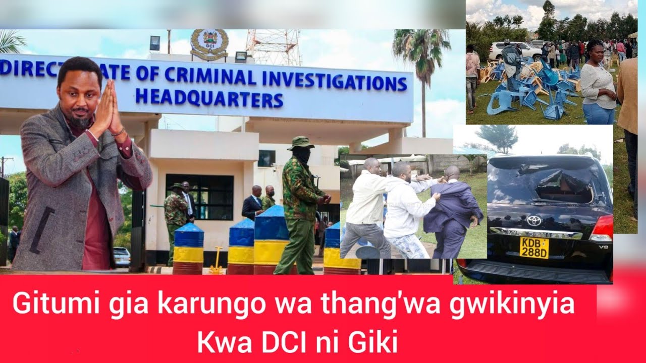 Senator wa kiambu karungo wa thang'wa gwitigira gukinya kwa DCI - YouTube