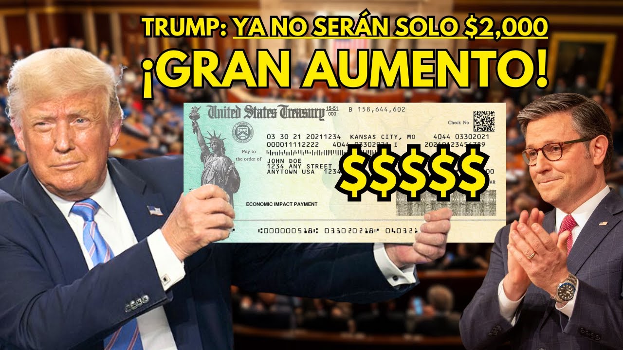 YA NO SERÁN $2,000!!! TRUMP ORDENA AUMENTAR LOS CHEQUES DE ESTÍMULO ...