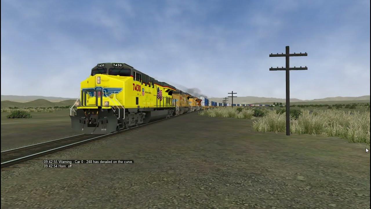 ORTS: High Speed UP C45ACCTE #7430 EB ZLAAT-03 At Wellington, UT - YouTube