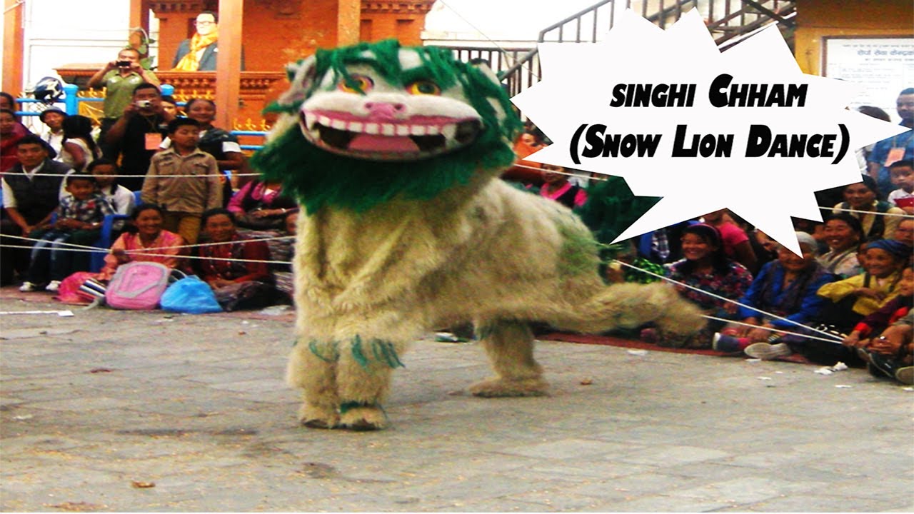 Tibetan Singhi Chham | Snow Lion Dance | Mani Rimdu Ceremony | सेङ्गे ...