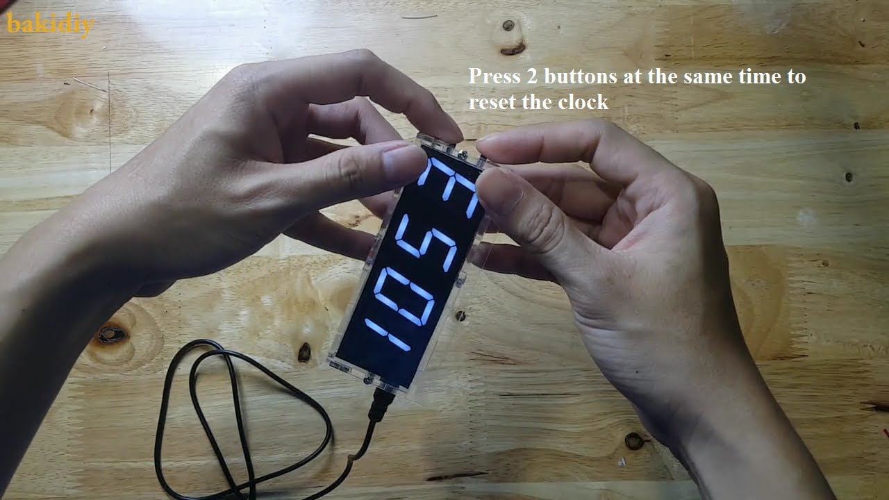 4 digits LED DIY clock kit with auto display function - Full build ...