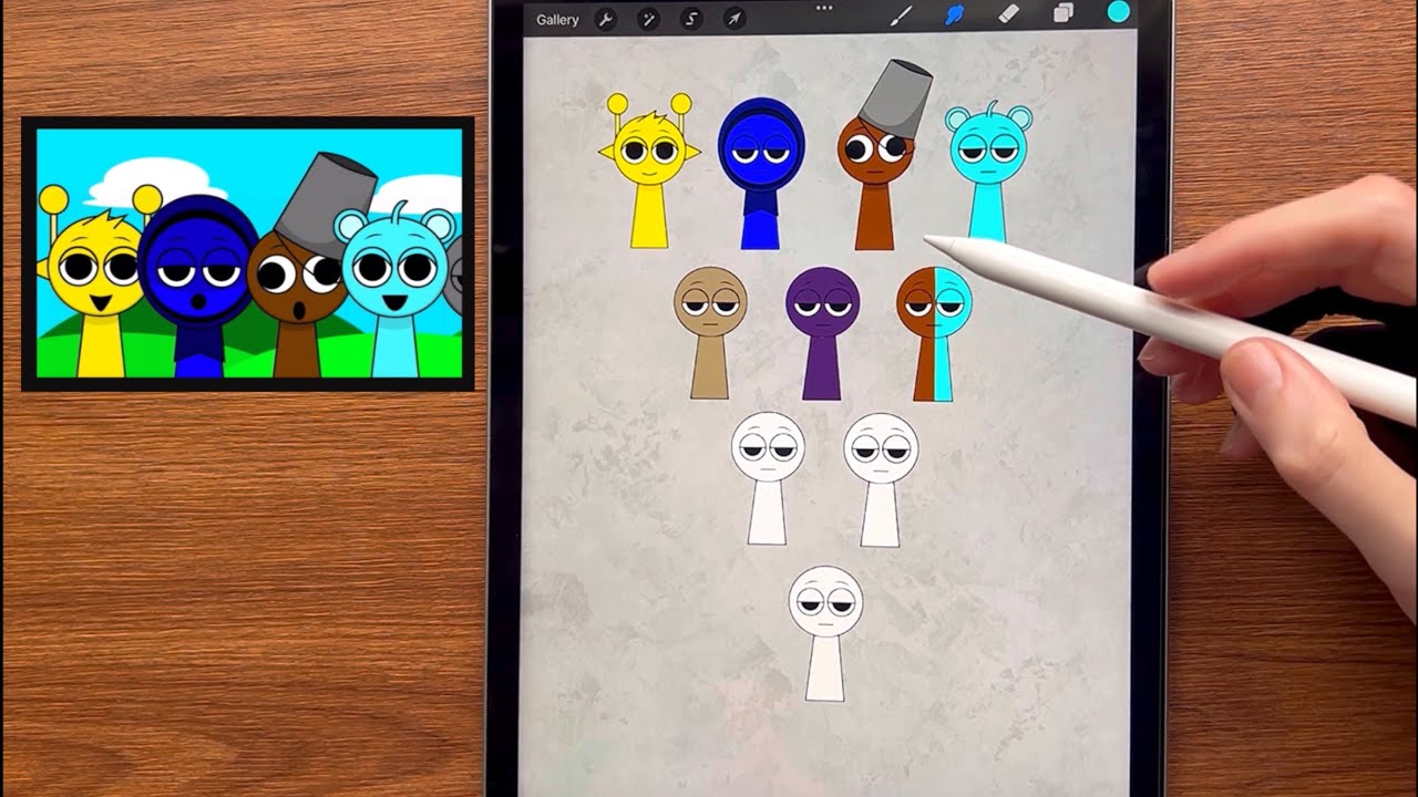 Mixing Sprunki Character Colors in Procreate #colormixing #procreate # ...