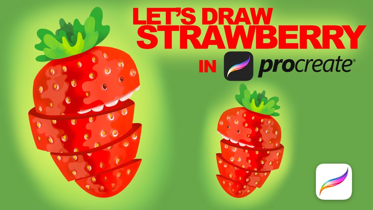 Draw A Strawberry 🍓 iPad Pro | Procreate | Easy step by step tutorial ...