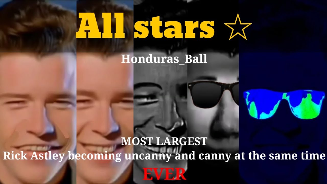 Rick Astley becoming uncanny and canny at the same time all stars - YouTube
