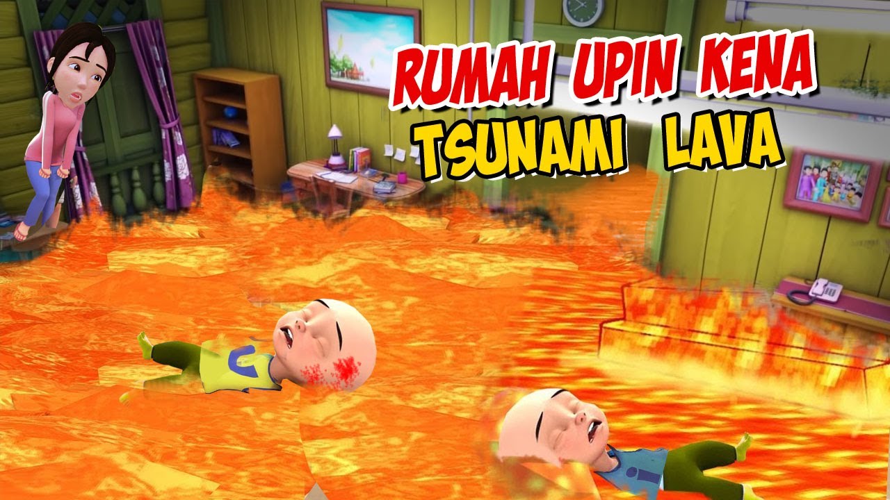 Rumah Upin ipin kena Tsunami Lava , ipin sedih ! GTA Lucu - YouTube