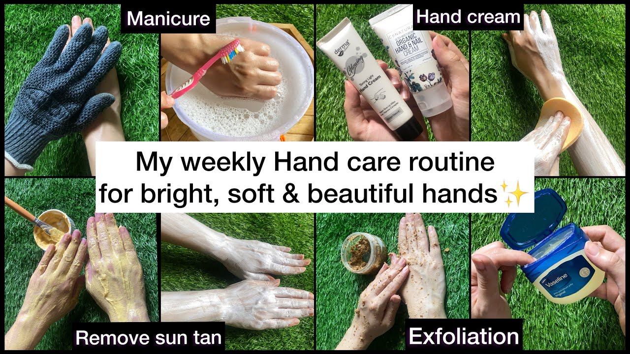 My Weeky Hand Care Routine For Bright, Soft & Beautiful Hands | Skin Whitening Manicure At Home ...