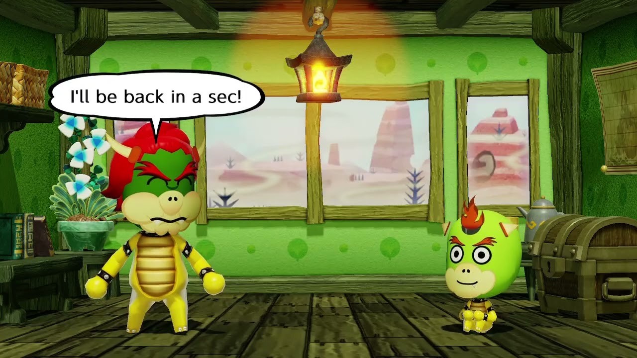 Miitopia Bowser and Bowser Jr. (Chilling out) Bowser’s new hair! - YouTube