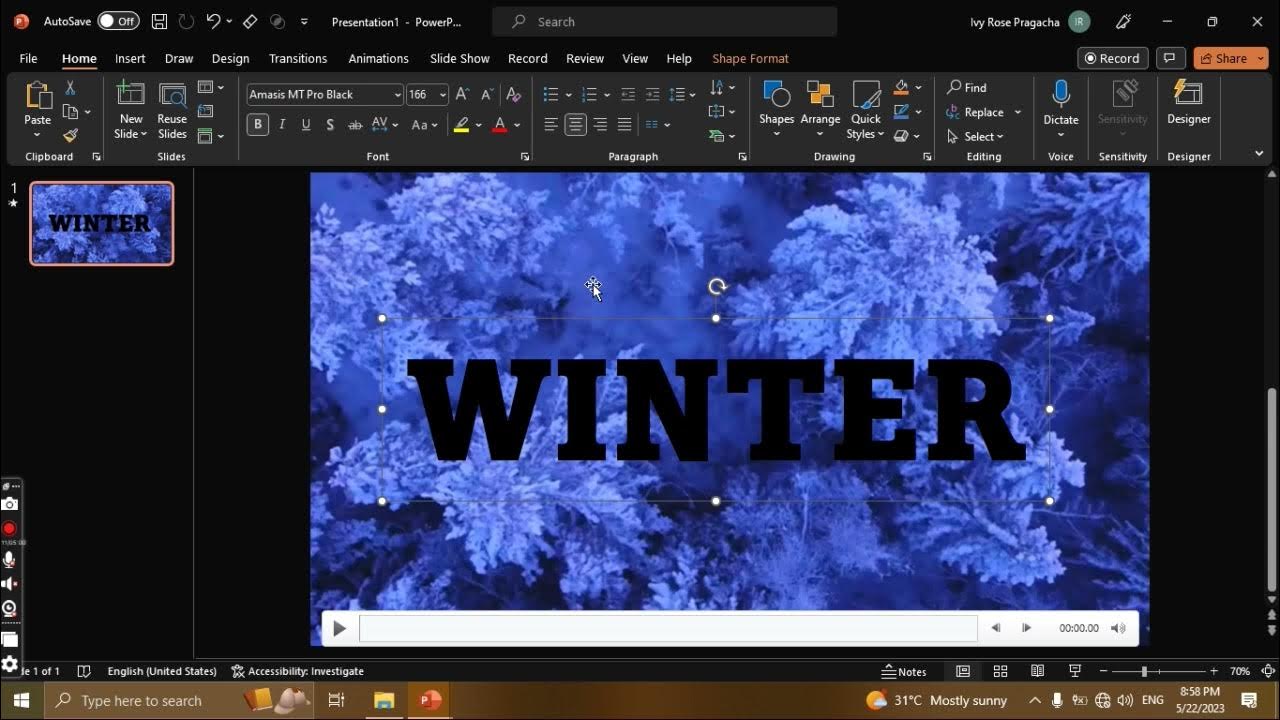 ROTATING VIDEO AND TEXT INTERSECT FOR POWERPOINT 2019 AND UP - YouTube