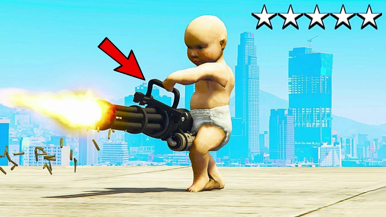 GTA 5 : Playing GTA 5 As A BABY (Rampage Mod) - YouTube
