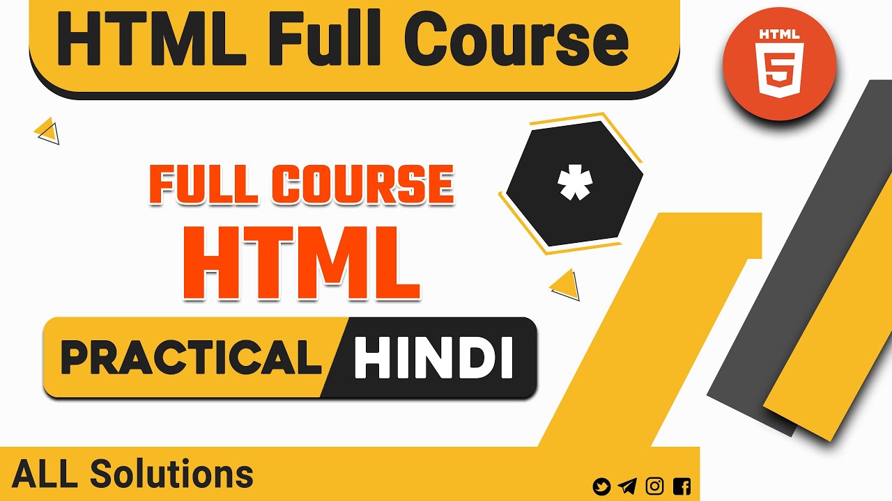 Html Full Course In Hindi Youtube