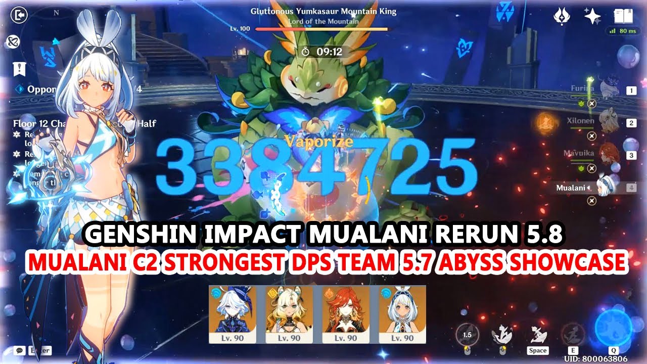 Genshin Impact Mualani Rerun 5.8 | Strongest DPS Team 3.4M DMG Per Tap ...