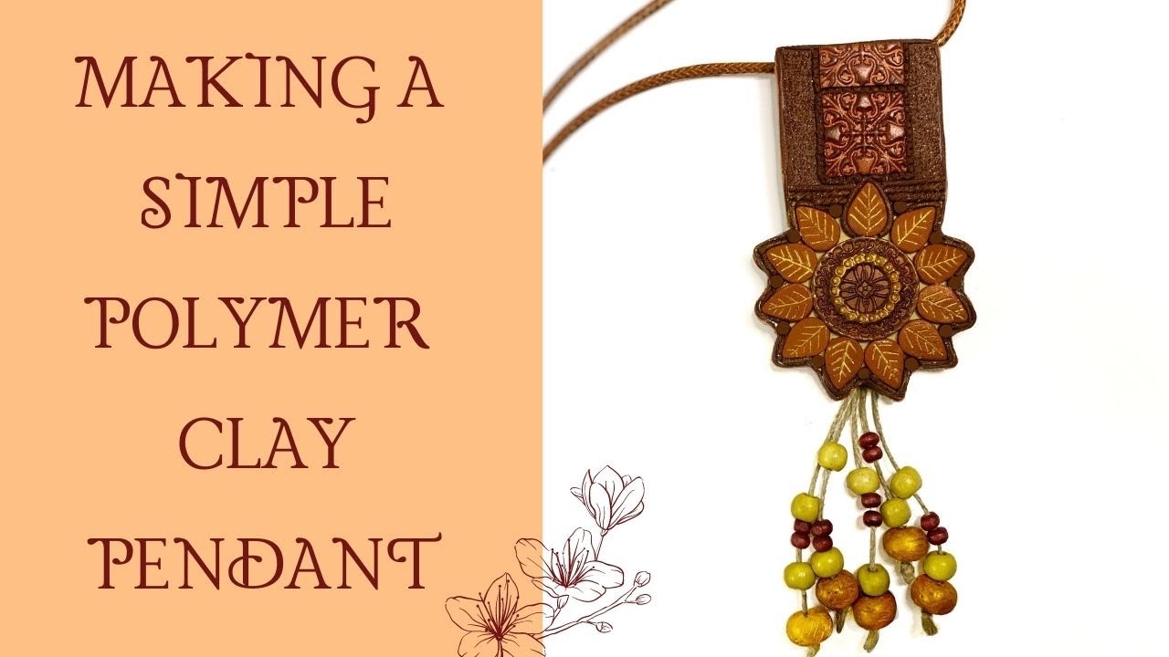 DIY Polymer Clay Pendant Tutorial | How to make Simple Polymer Clay ...
