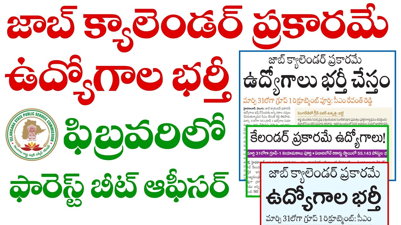 జాబ్ క్యాలెండర్ ప్రకారమే ఉద్యోగాల భర్తీ: సీఎం | ఫిబ్రవరిలో ఫారెస్ట్ ...