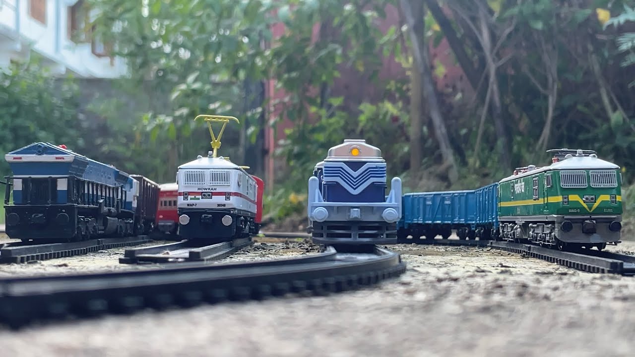 Indian Railways Train Locomotives Model in the Railway Platform - YouTube