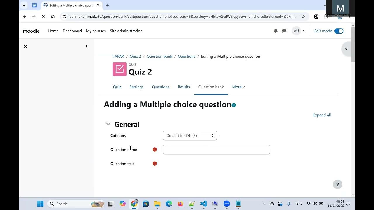 [2025] Tutorial Membuat Quiz di Moodle - YouTube