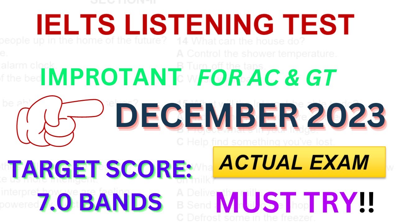 ielts listening practice test 2023 with answers | december 2023 - YouTube