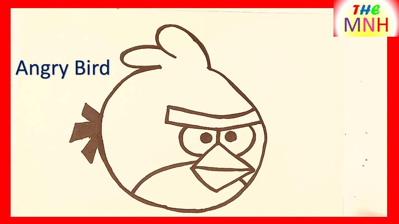 How to DRAW ANGRY BIRD Easy Step by Step - YouTube