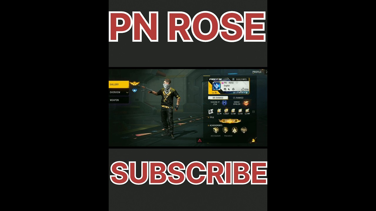 PN rose ka real I'd Viral video #freefire #shortvideo - YouTube
