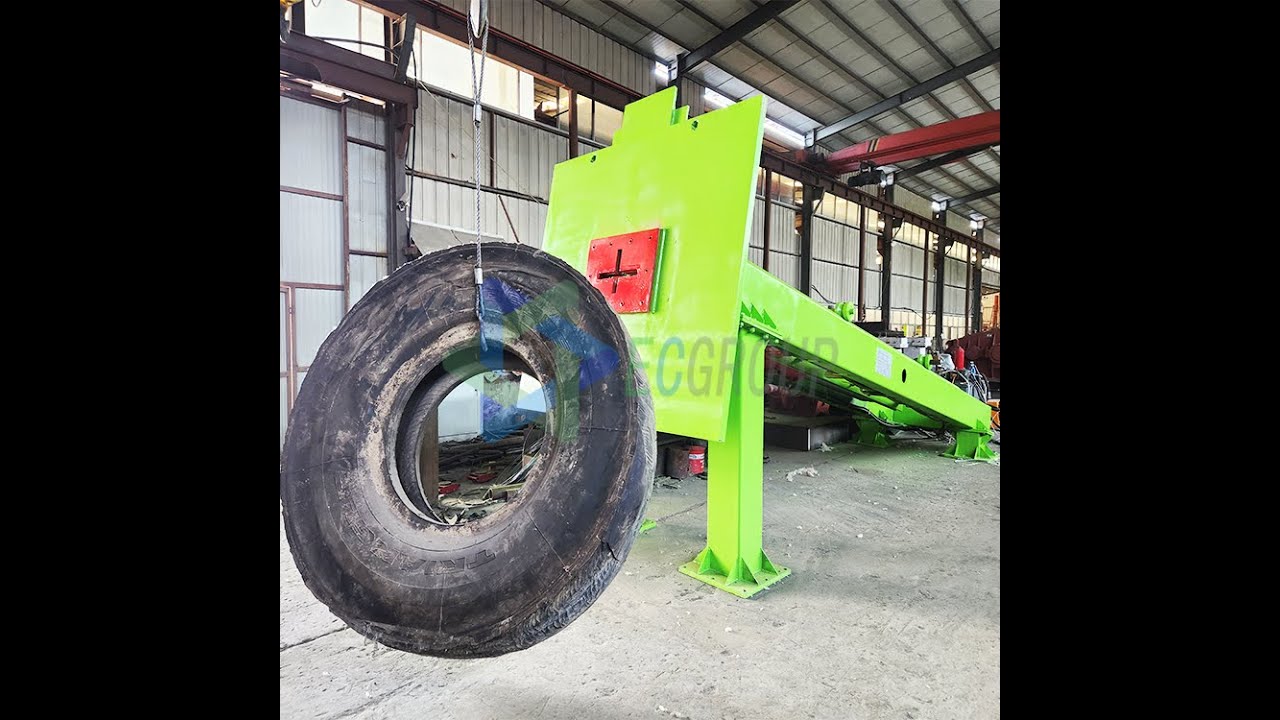 Engineering tyre OTR tire steel wire drawing machine OTR tire cutter ...