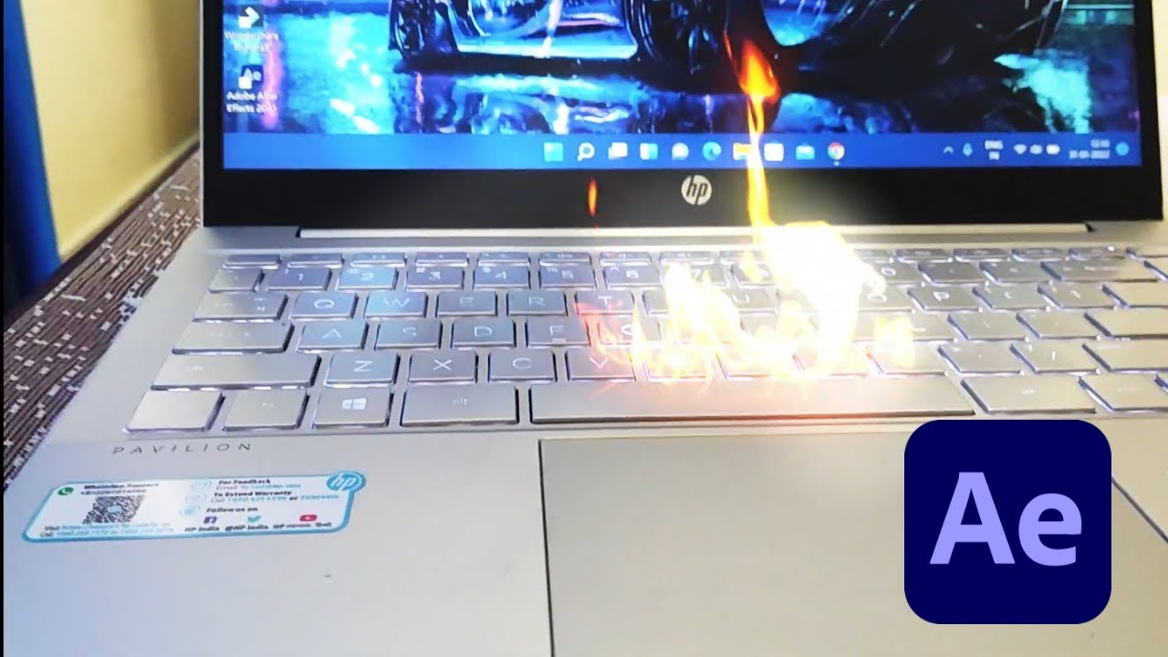 I caught my laptop on fire with After Effects - YouTube