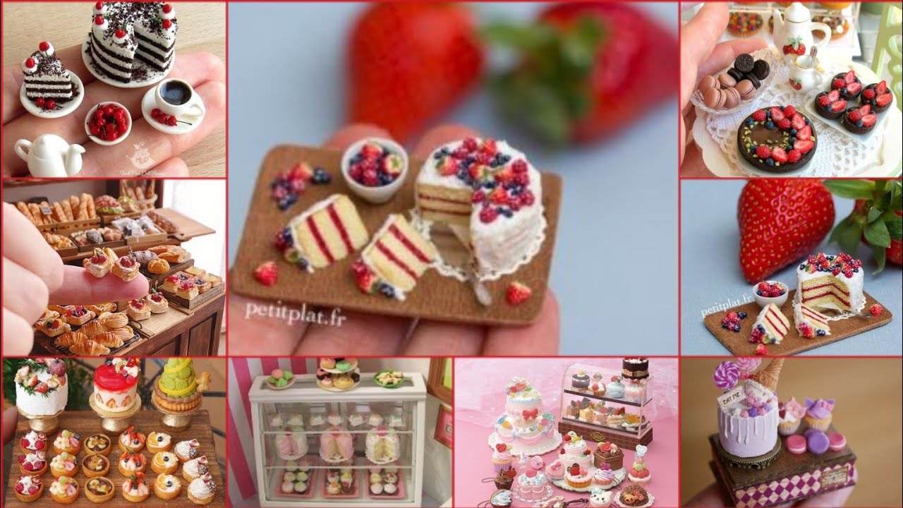 50+Miniature food&cakes for doll house🧚🧚🧚 - YouTube