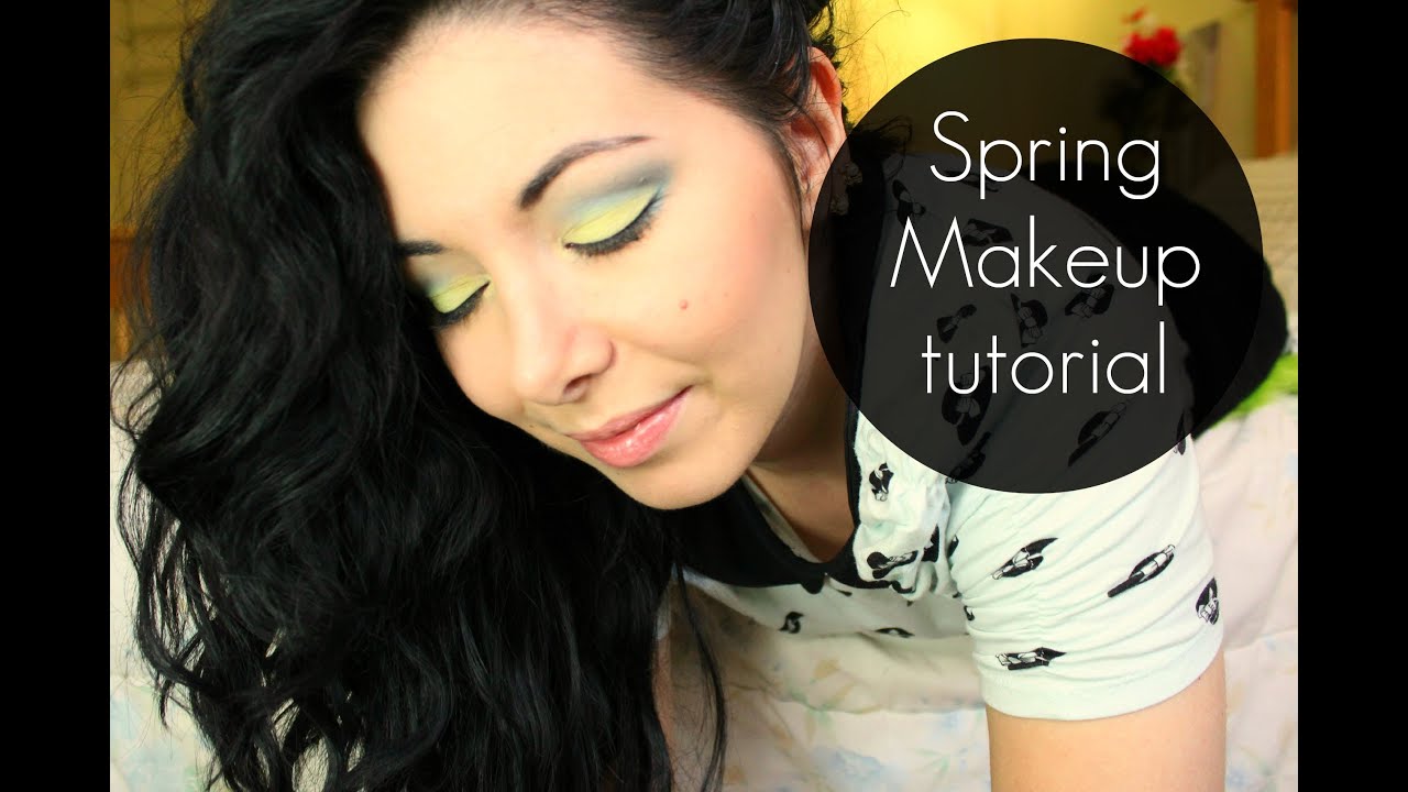 Yellow and Blue Makeup Tutorial for Spring - YouTube