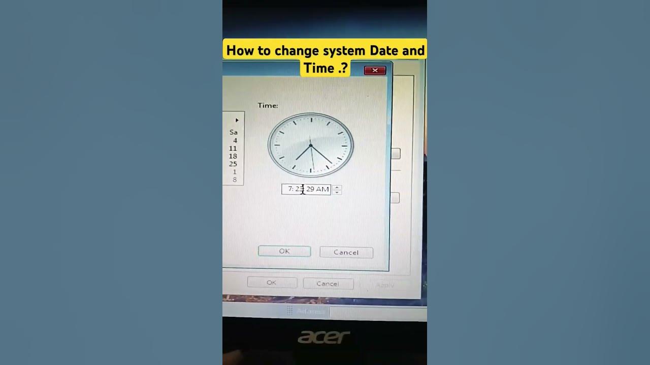 Computer 🖥️ How to change system Date and time 💯💫💯 #computer #viralshorts #tranding #video # ...