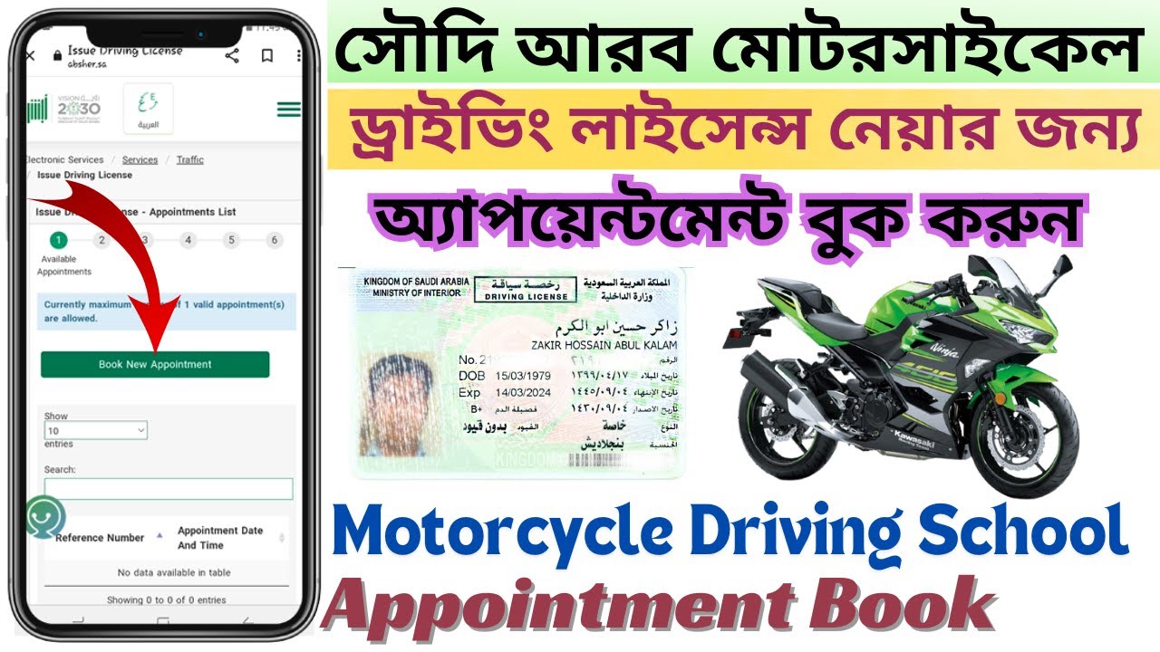 Motorcycle Driving License Appointment Book | How to Book an ...