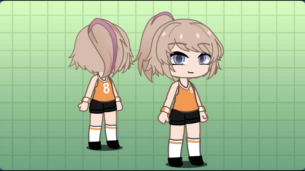 How to make a ponytail || Backwards facing gacha club character ...