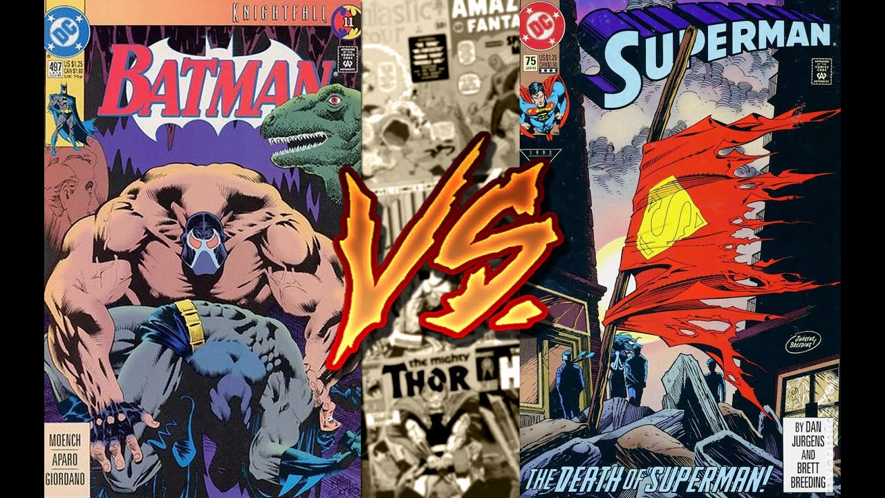 DEATH OF SUPERMAN VS BATMAN: KNIGHTFALL | Comic Fights - YouTube