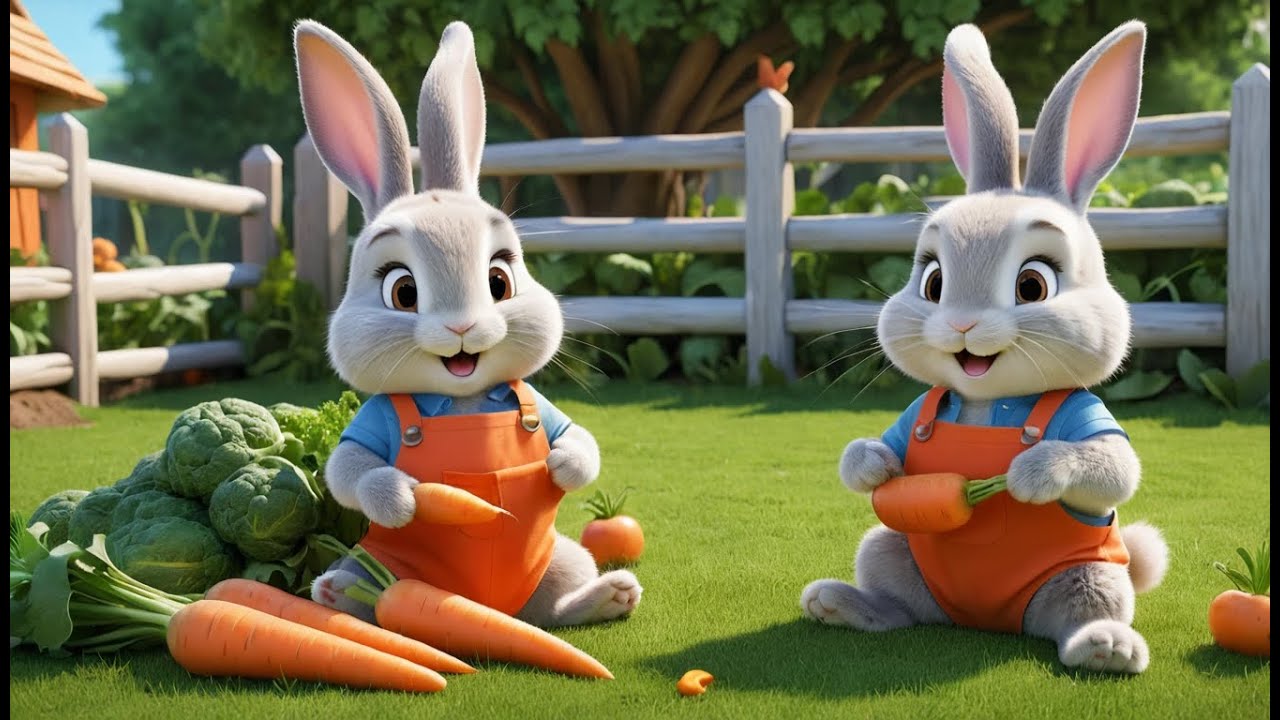 Five Little Bunnies Jumping on the Ground | Fun Nursery Rhyme for Kids ...