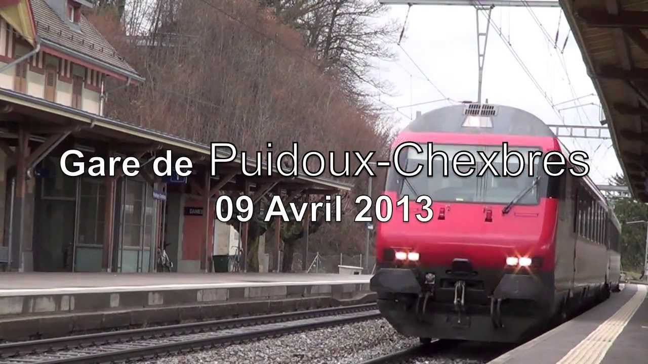 Gare de Puidoux-Chexbres - 09 Avril 2013 - YouTube