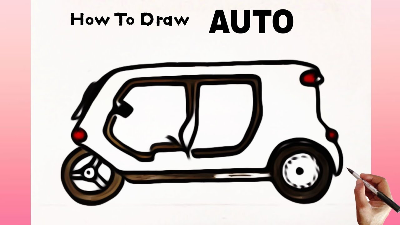 How To Draw A Car Steep by Step | Drawing tutorial for beginners | AUTO ...