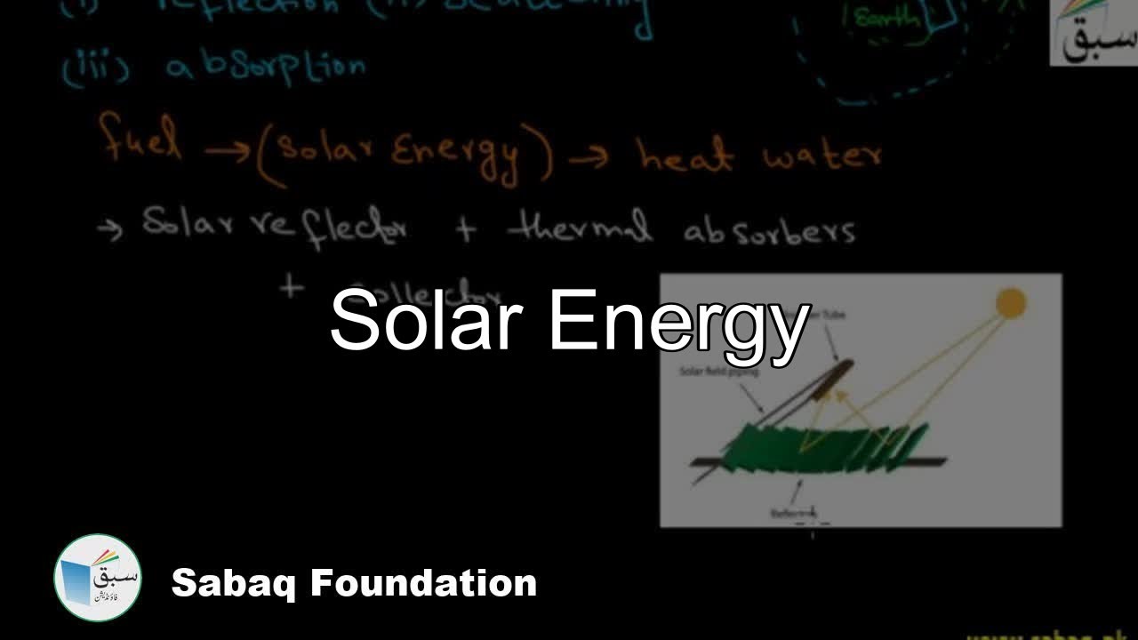 Solar Energy, Physics Lecture | Sabaq.pk - YouTube
