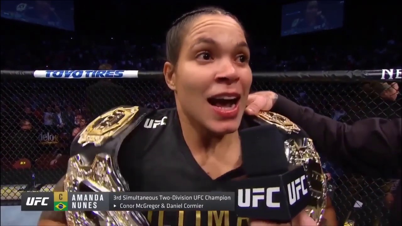 UFC 232: Amanda Nunes Full Octagon Interview - YouTube