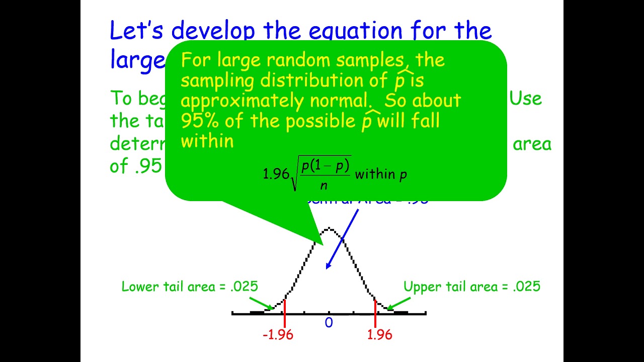 Large-Sample Confidence Interval for a Population Proportion Part 1 ...