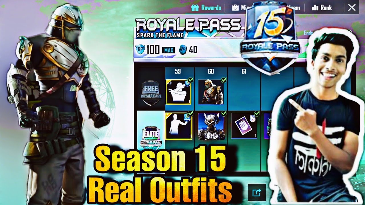 PUBG Mobile Season 15 | 100 Rp Outfits | PUBG Season 15 Royal Pass ...
