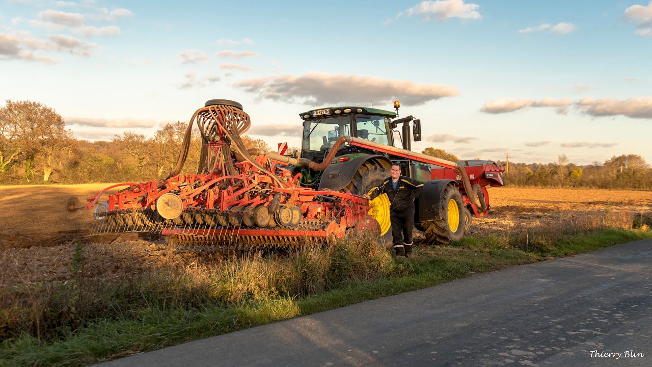 Journée avec Fredo - Semis de blé 2023 - YouTube