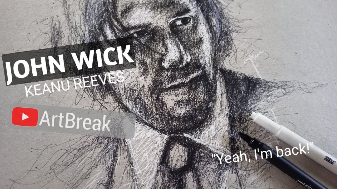 Drawing KEANU REEVES | John Wick | - ArtBreak - YouTube