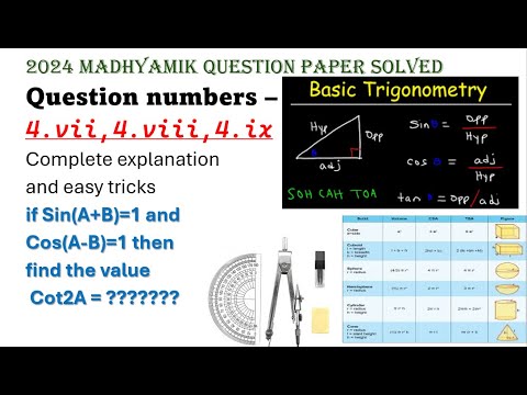 Madhyamik Mathematics Question Paper 2024 Solution|Class 10 Mathematics ...